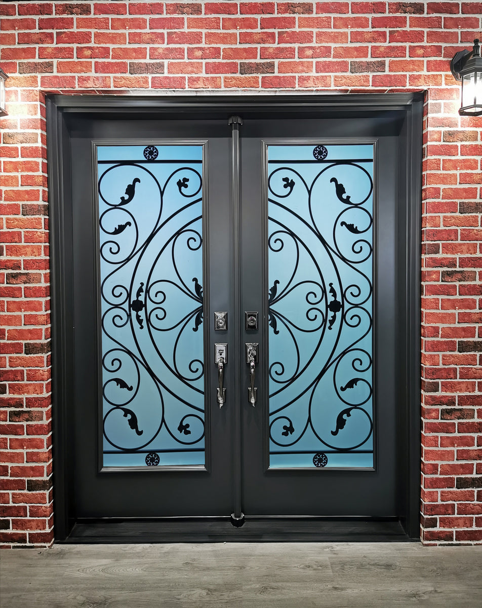 Prehung Double Entry Door System White Prefinished Steel Insulated (Fu ...